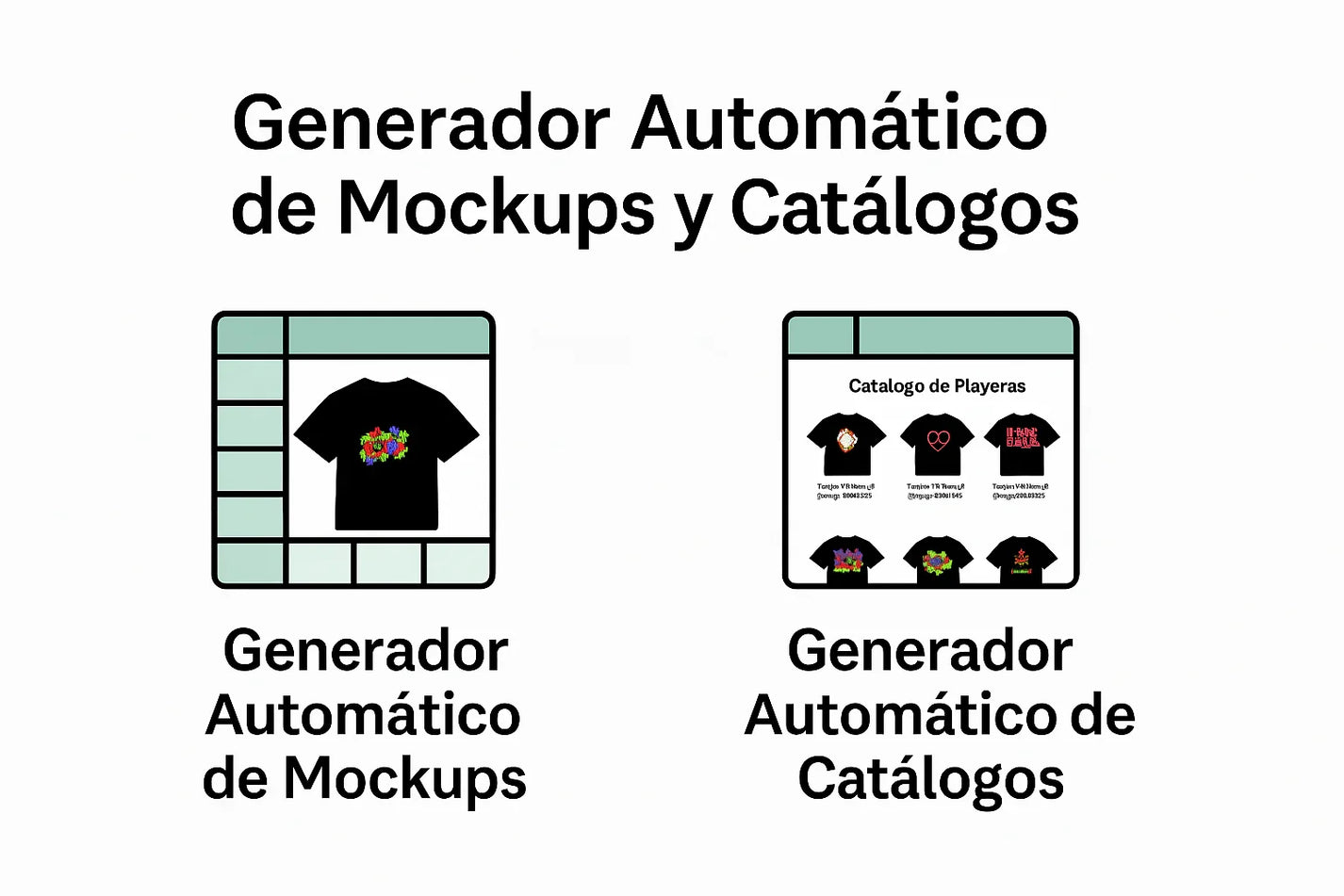 Generador Automático en Excel: Mockups + Catálogo PDF para Playeras y ...
